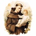 Saint Anthony Clipart, High Quality Png Catholic Sublimation Art ...