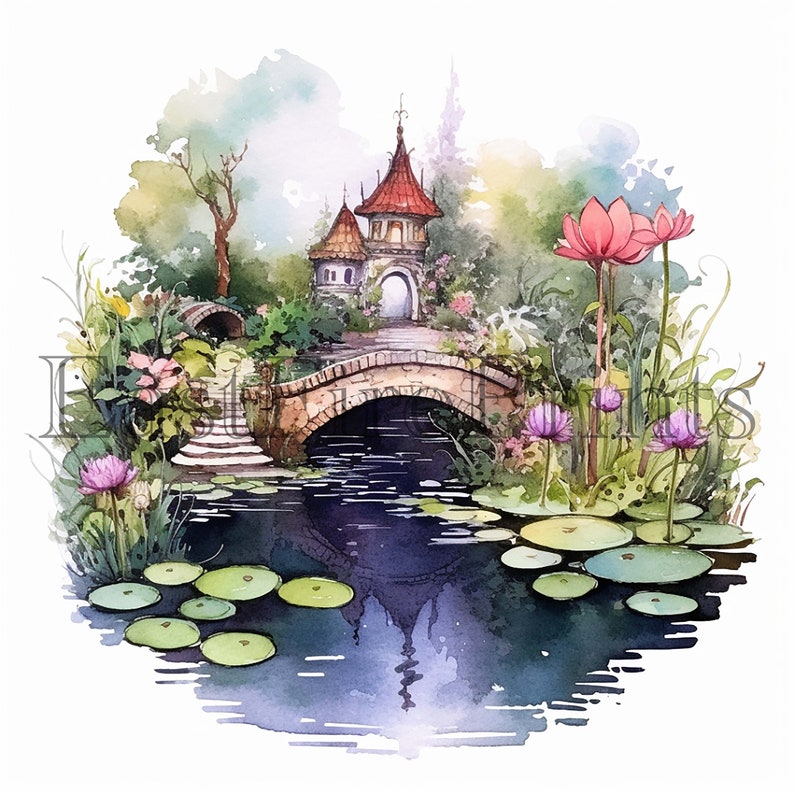 20 Watercolor Secret Garden Clipart Spring Clipar PNG - Etsy
