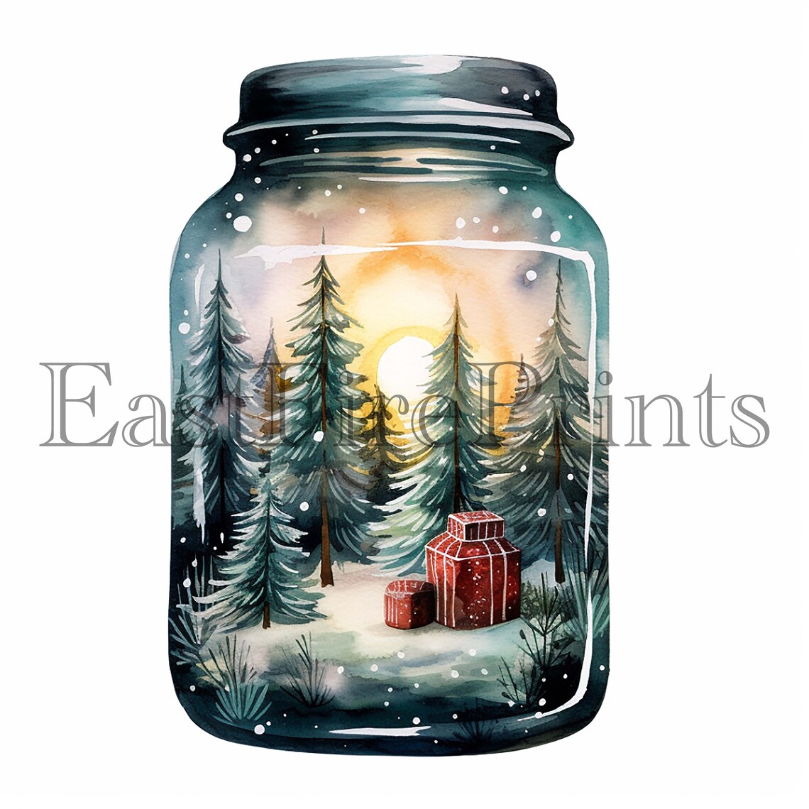 20 Christmas in a Jar Clip Art High Quality Png Glass Jar - Etsy