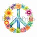20 Retro Peace Sign Watercolor Clipart, High Quality Png, Groovy Png ...