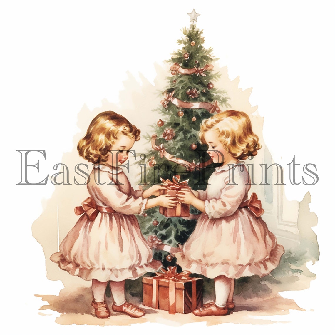 20 Victorian Christmas Watercolor Clipart High Quality Png - Etsy
