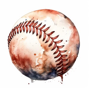 Watercolor Baseball Clipart, Jpg Baseball Printables Sports Clip Art ...