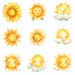Watercolor Sun Clipart, Cute Clipart Nursery Graphics Sun Sublimation ...