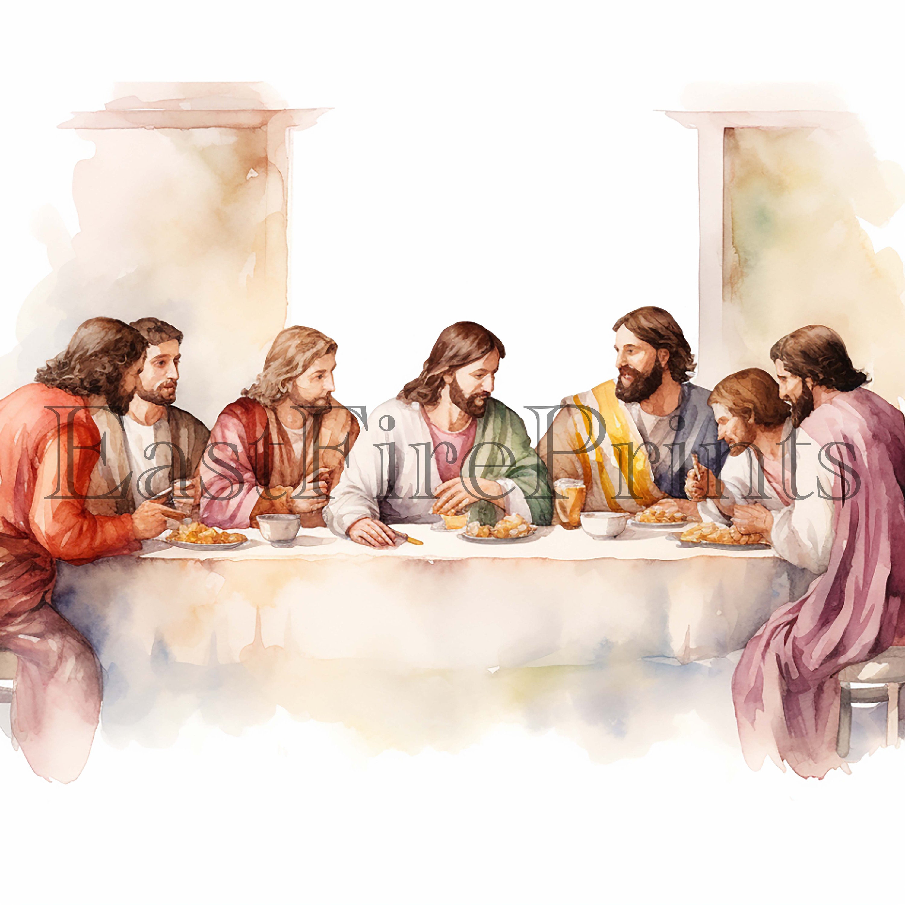 20 the Last Supper Clipart Watercolor High Quality Png - Etsy Canada