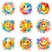 20 Retro Groovy Smiley Face Clip Art, Watercolor Clipart, Hippie, High ...
