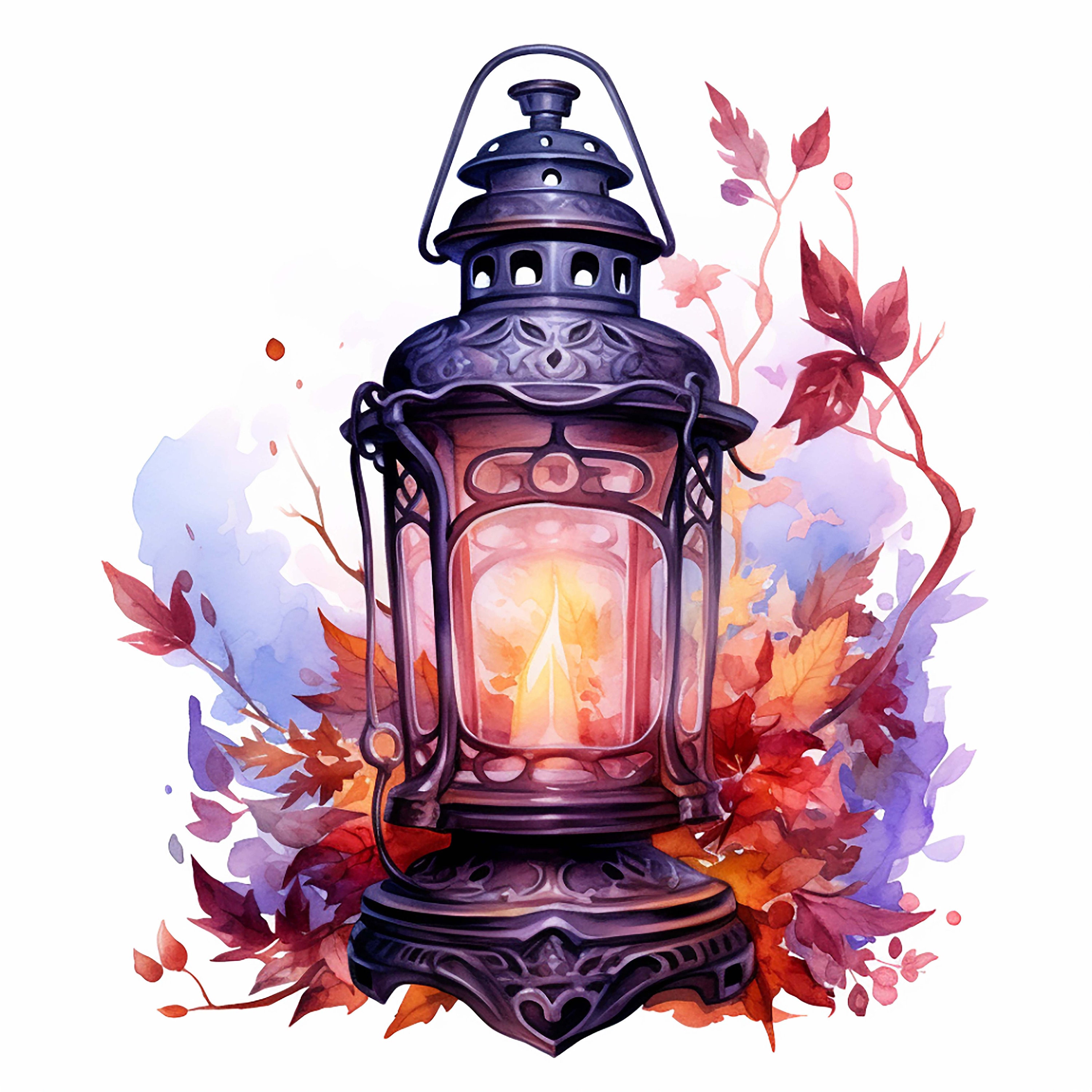 Watercolor Fantasy Lantern Clipart Fantasy Art Lantern Jpg - Etsy