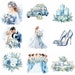 Blue Wedding Day Clipart High Quality Png Wedding Printables - Etsy