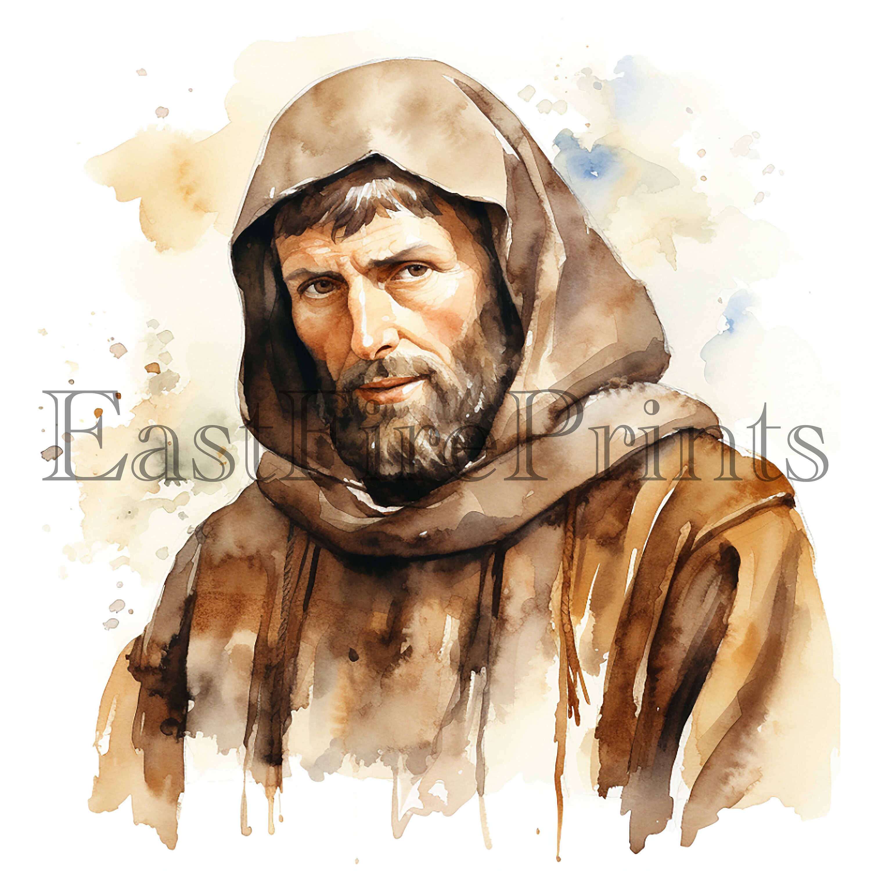 Watercolor Saint Francis of Assisi Clipart High Quality Png - Etsy