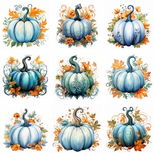 200 Pumpkin Watercolor Clipart Bundle, Halloween, Fall Clip Art, Autumn ...