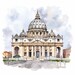 Watercolor Vatican Clipart Religious Clipart Catholic - Etsy