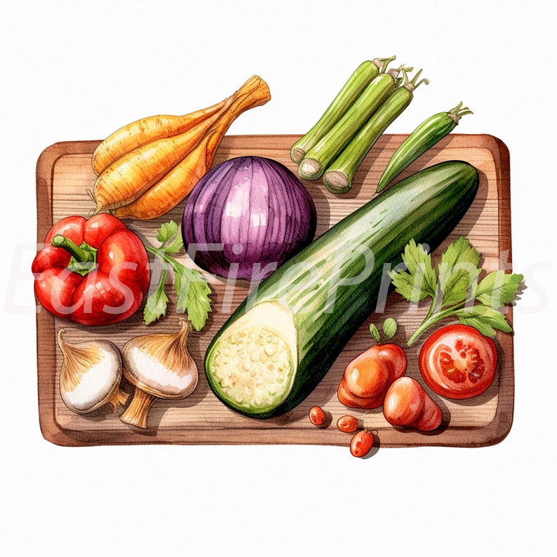 Watercolor Vegetable Clipart Set of 10 Download Digital - Etsy