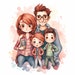 Chibi Family Clipart, High Quality Png Chibi Cute Clipart Children ...