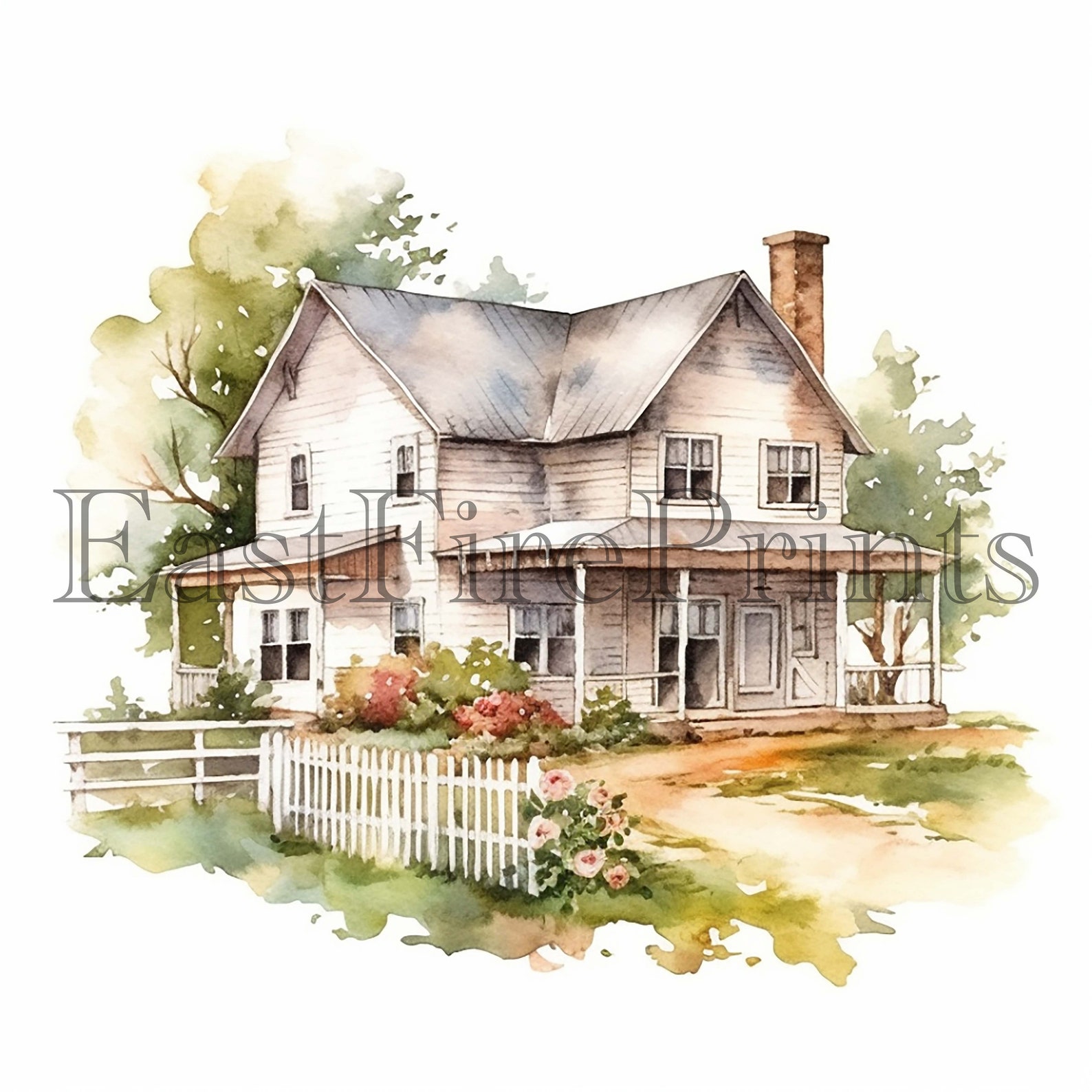 20 PNG Watercolor Rustic Farm Barns Clipart Scrapbooking - Etsy