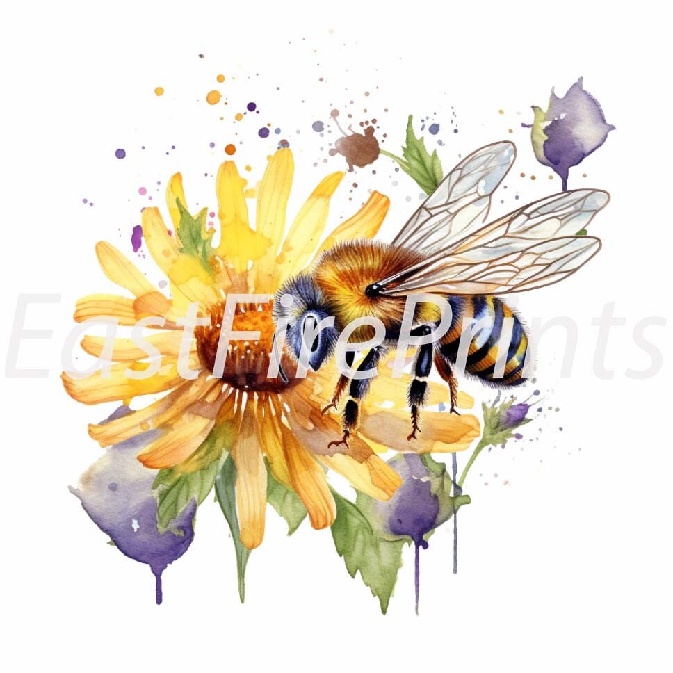 20 Watercolor Honeybee Clipart Bundle Bee Illustrations - Etsy