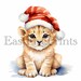 Watercolor Baby Safari Animals Christmas Clipart, Cute Adorable Xmas ...