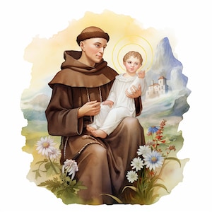 Saint Anthony Clipart, High Quality Png Catholic Sublimation Art ...