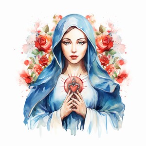 Immaculate Heart of Mary Clipart, High Quality Png Virgin Mary Png ...