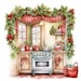 Christmas Kitchen Clipart Xmas Clipart Cooking Clipart - Etsy