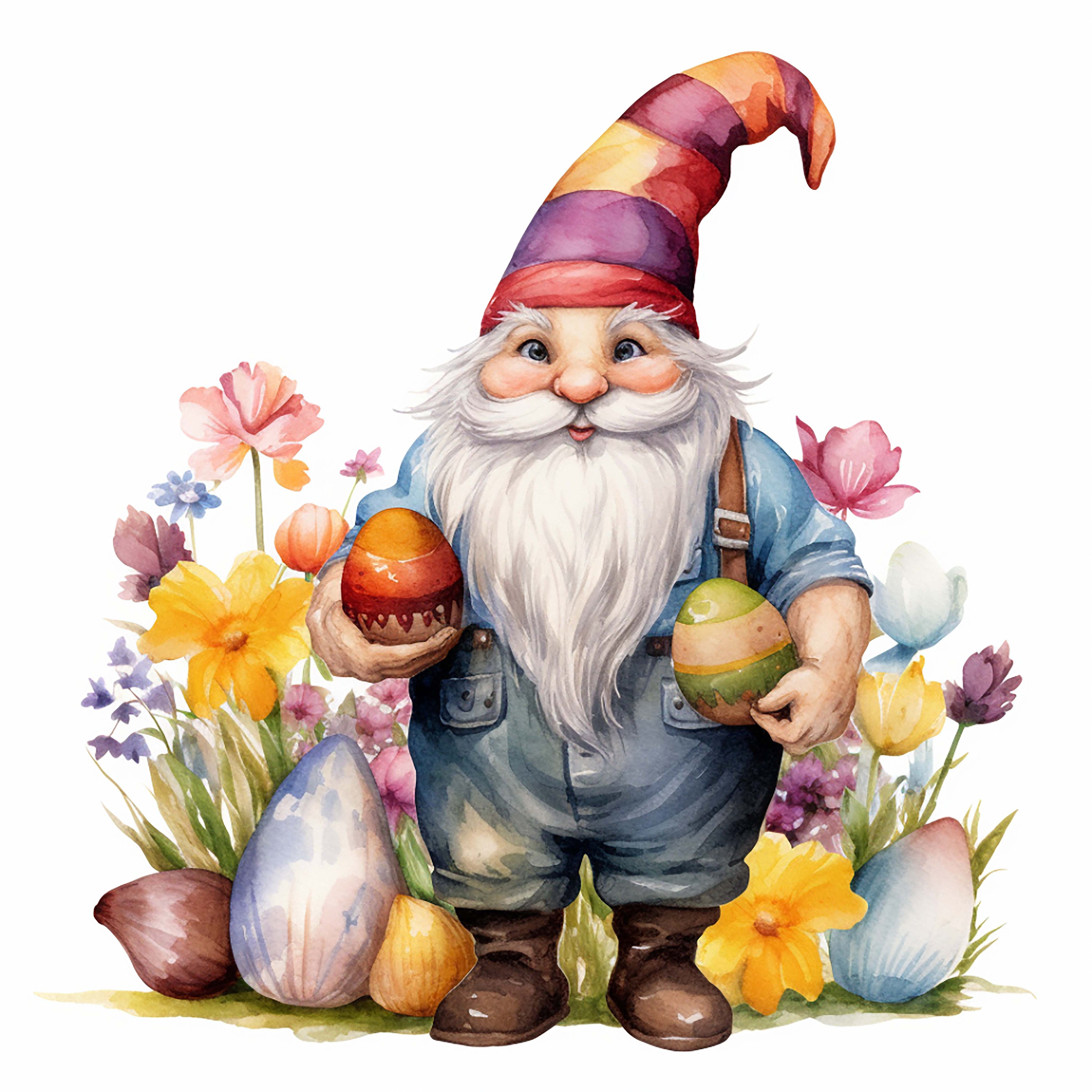 Easter Gnome Clipart High Quality PNG Easter Clipart Gnome - Etsy