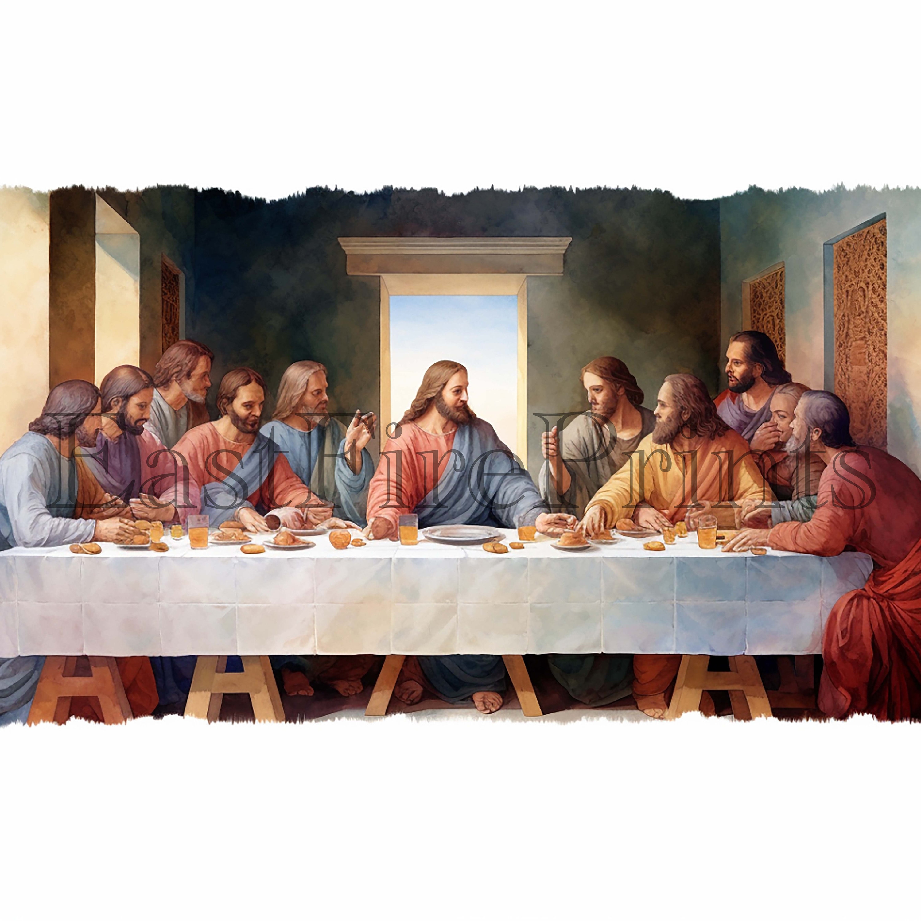 20 the Last Supper Clipart Watercolor High Quality Png - Etsy Canada