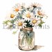 Watercolor Daisies Clipart PNG, Spring Floral Clip Art, Flowers and ...