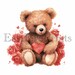 Watercolor Teddy Bear Clipart, High Quality Png, Love Printable, Teddy ...