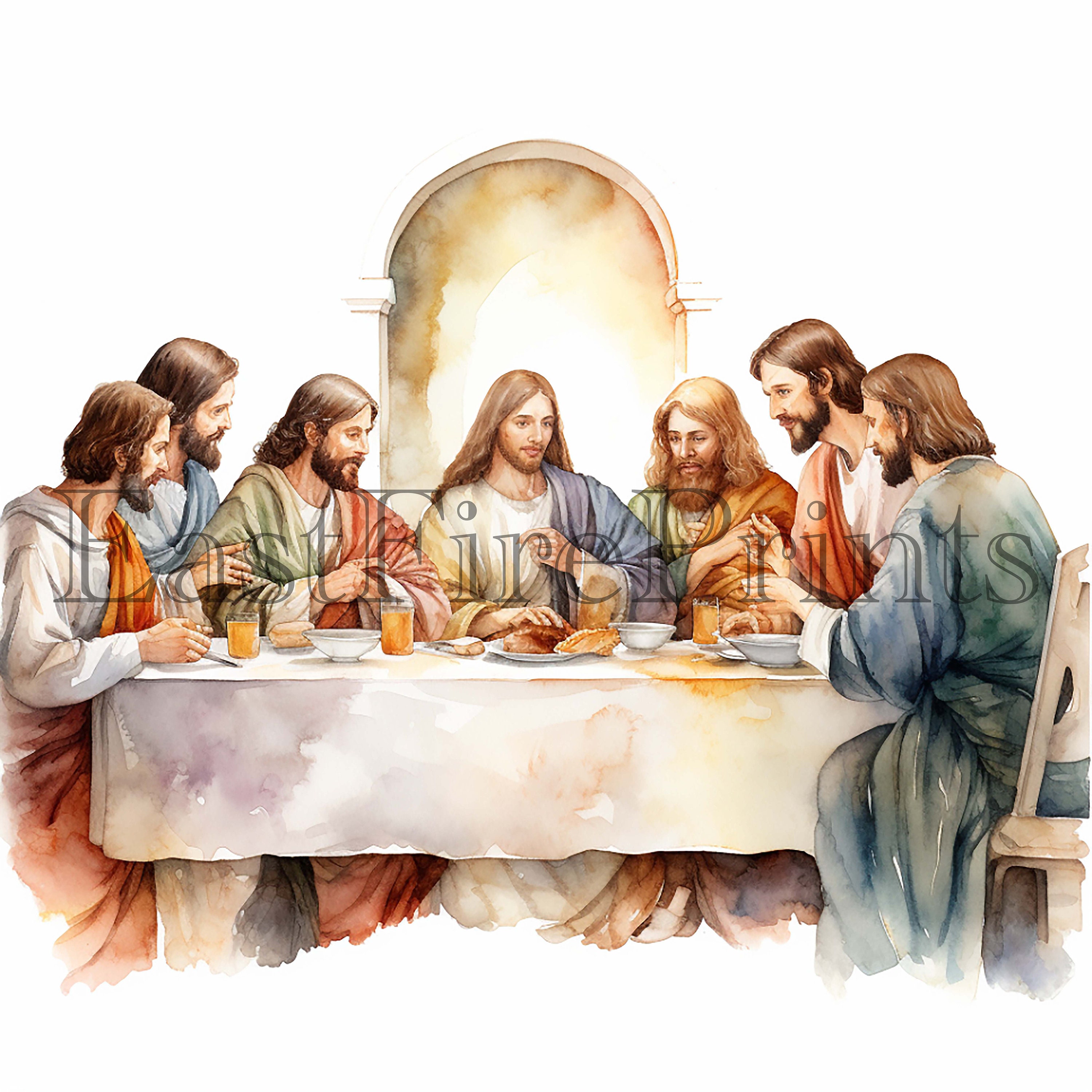 20 the Last Supper Clipart Watercolor High Quality Png - Etsy Canada