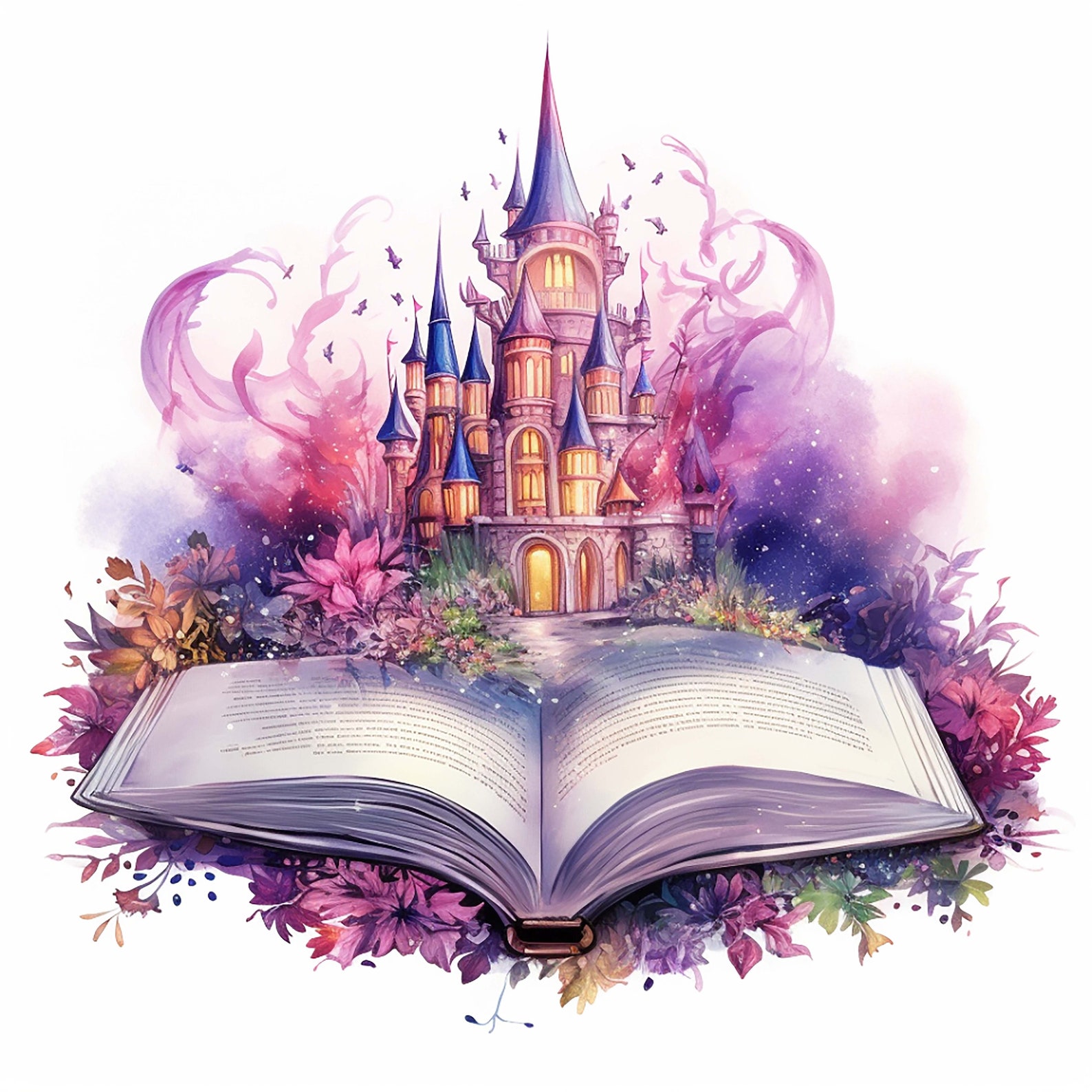 PNG Watercolor Fantasy Book Clipart High Quality Png - Etsy