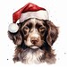 Watercolor Christmas Dogs Clipart, Dog Sublimation Designs for ...