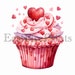 20 Valentine Dessert Printable, Watercolor Clipart, Cute Desserts, Love ...
