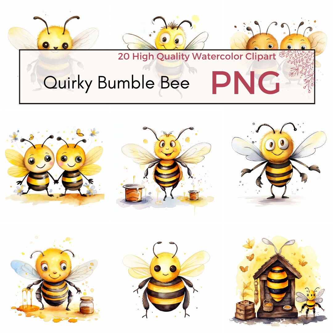 Funny Quirky Bumble Bee Clipart, High Quality PNG, Spring Clipart ...