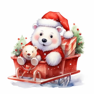 Christmas Polar Bear Clipart, High Quality PNG Cute Clipart Christmas ...