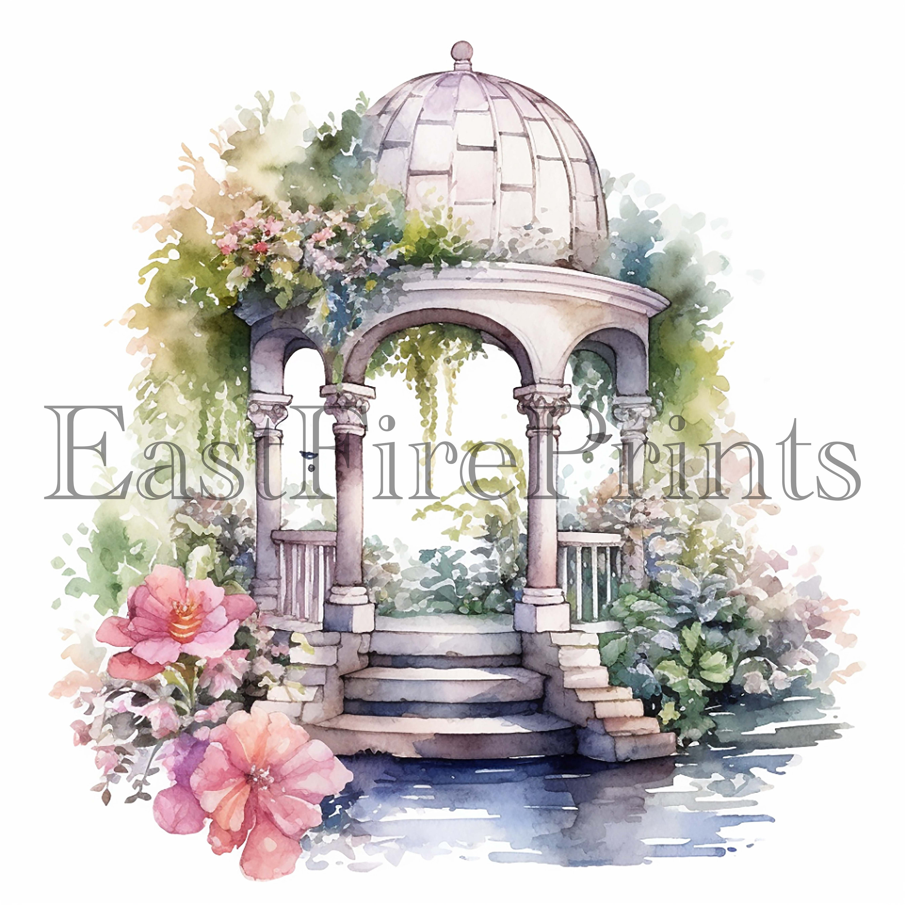 20 Watercolor Secret Garden Clipart Spring Clipar PNG - Etsy
