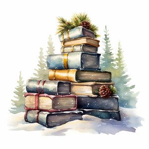 Christmas Books Clipart, Christmas Clipart, Holiday Png, Xmas Png ...