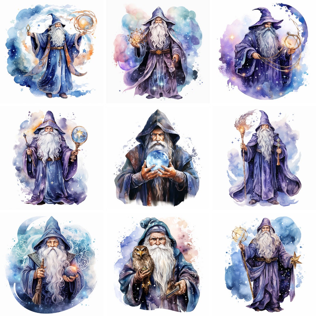 Celestial Wizard Clipart High Quality PNG Fantasy Clipart - Etsy