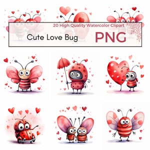 Cute Love Bug Clipart, High Quality PNG, Valentines Day Clipart PNG ...