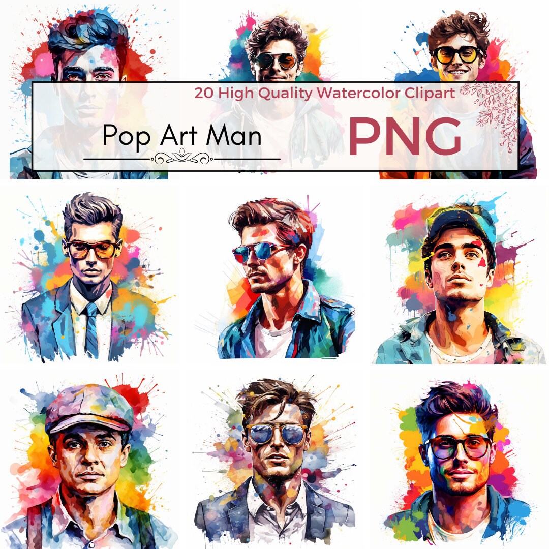 Pop Art Man Clipart, High Quality Png, Pop Art Graphics, Man Png, Pop ...
