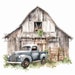 20 PNG Watercolor Rustic Farm Barns Clipart, Scrapbooking, Country ...