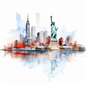 New York City Clipart High Quality Png New York Png Sublimation Skyline ...