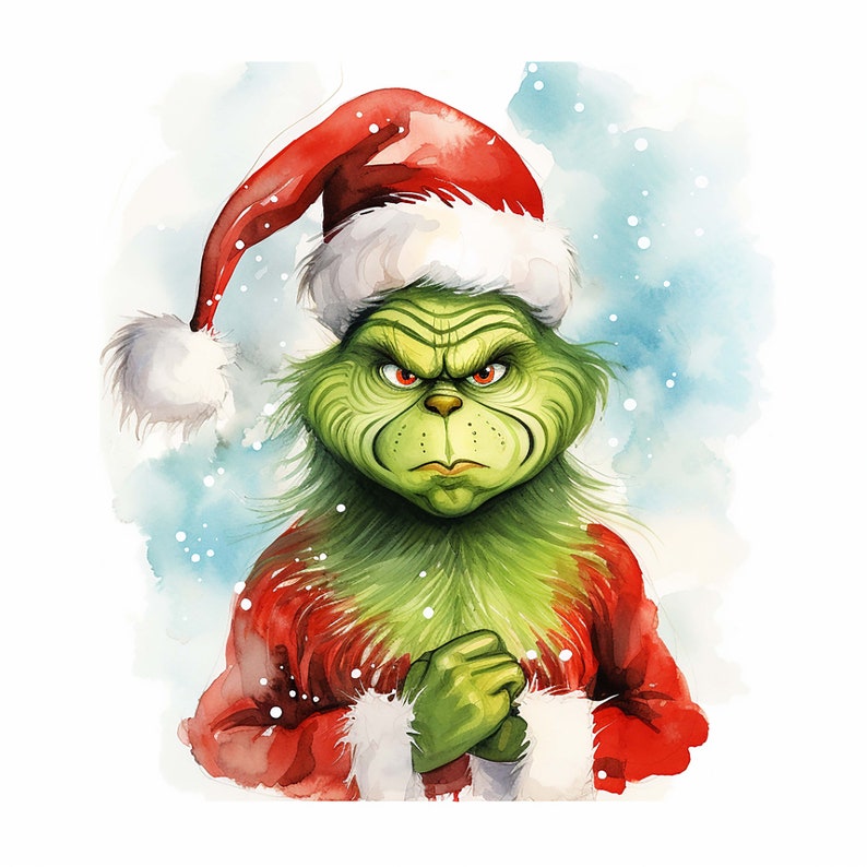 The Grinch Clipart High Quality PNG Christmas Clipart - Etsy Canada