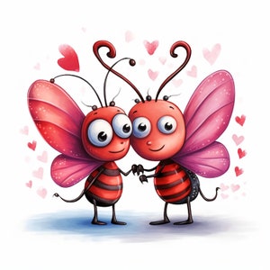 Cute Love Bug Clipart, High Quality PNG, Valentines Day Clipart PNG ...