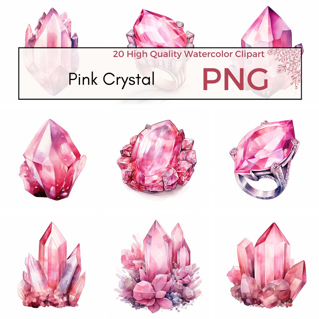 Pink Crystal Clipart, High Quality PNG, Mystical Magical Crystals PNG ...