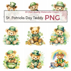 Saint Patricks Day Teddy Bear Clipart, High Quality PNG, Saint Patricks ...