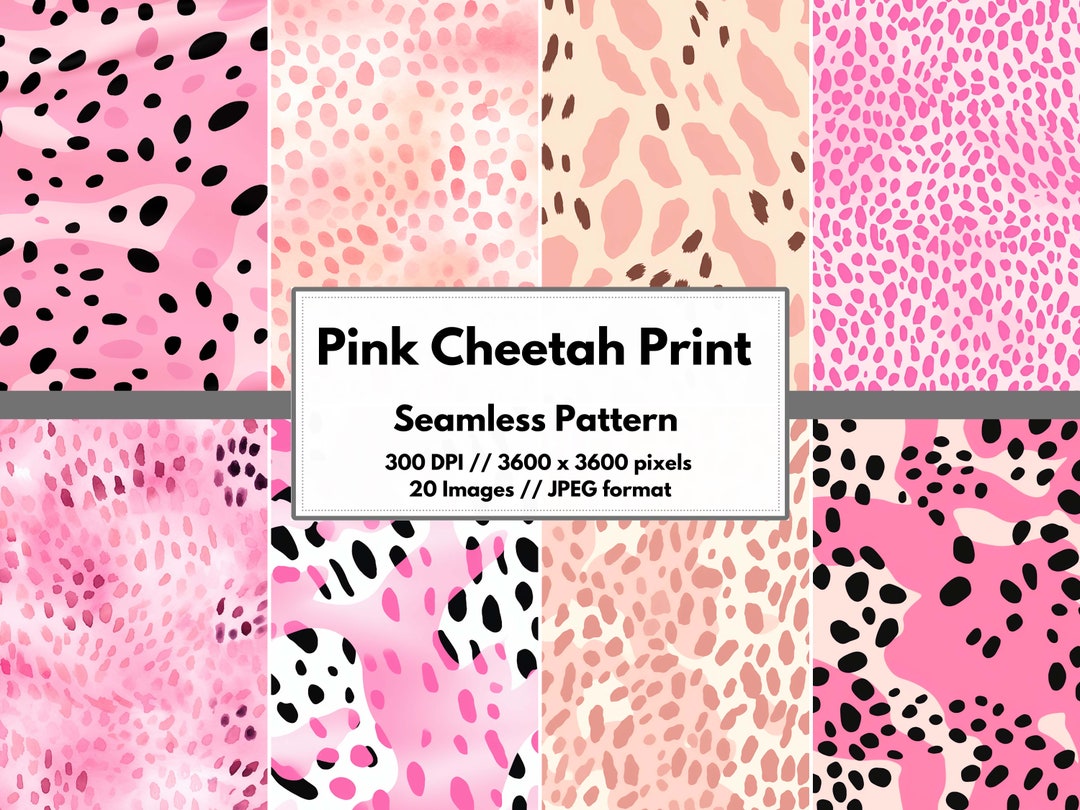 Pink Cheetah Digital Paper, High Quality JPG, Seamless Cheetah Patterns ...
