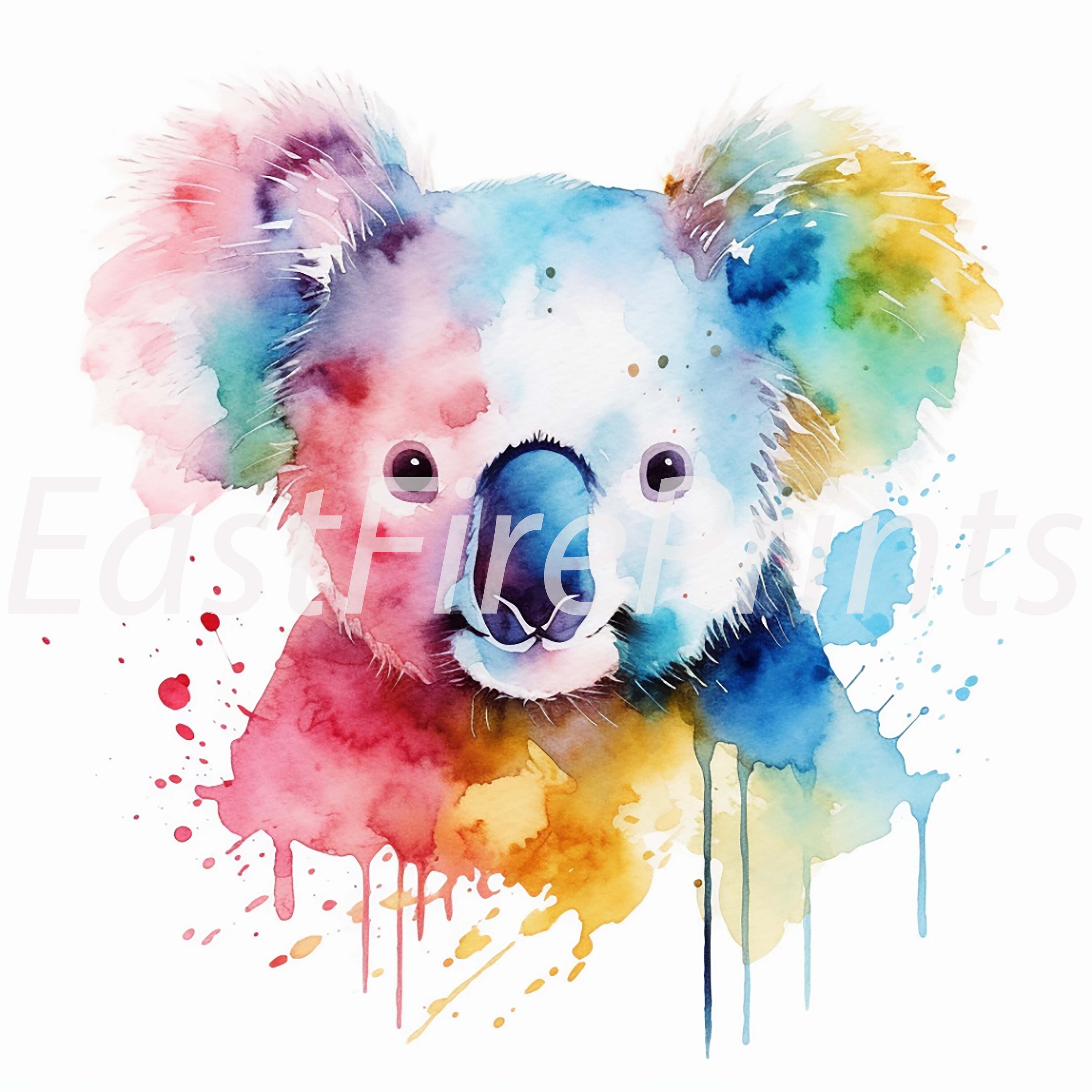 20 Watercolor Koala Bear Clipart Set Cute Koala PNG Koala - Etsy