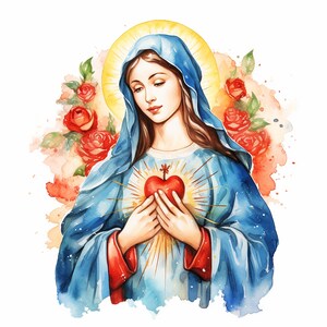 Immaculate Heart of Mary Clipart, High Quality Png Virgin Mary Png ...