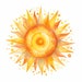 Watercolor Sun Clipart, Cute Clipart Nursery Graphics Sun Sublimation ...