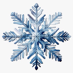 Watercolor Snowflake Clipart, High Quality Png Files, Winter Clip Art ...