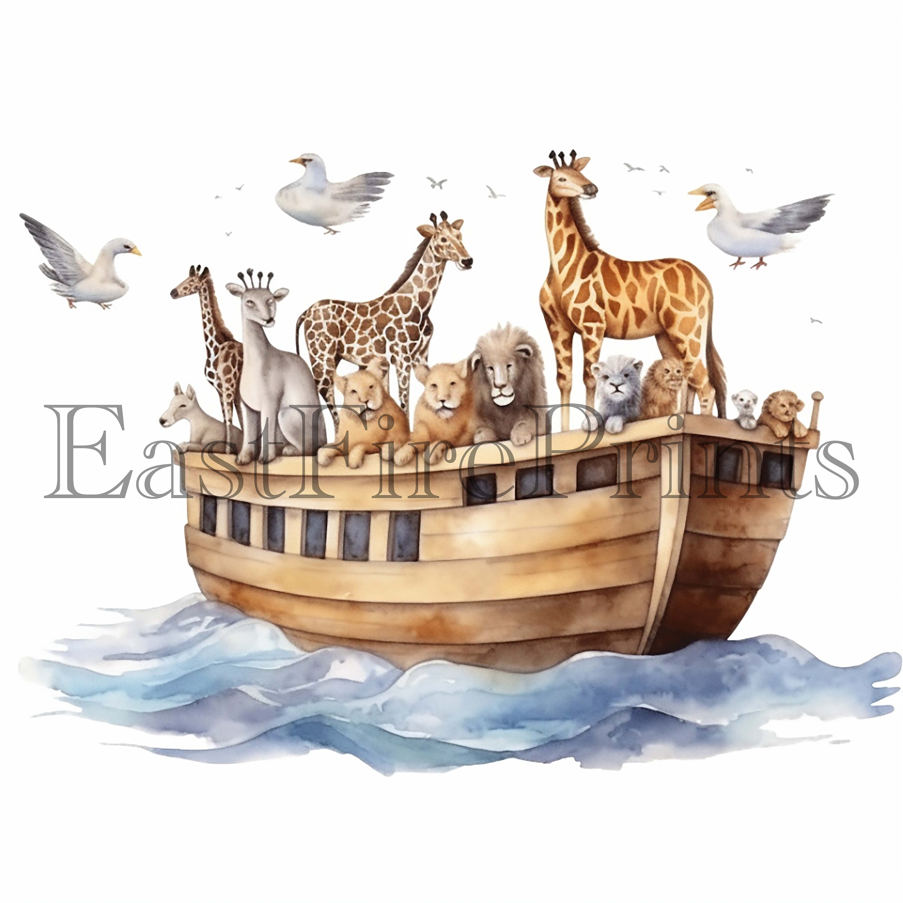 20 Noahs Ark Clipart Watercolor Christian Clip Art Religious - Etsy ...