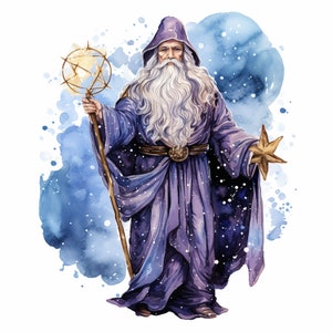 Celestial Wizard Clipart, High Quality PNG, Fantasy Clipart, Magic PNG ...